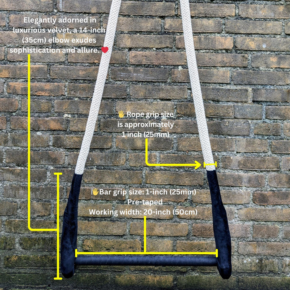 Aerial Trapeze Dance Static Off-White and Black Cotton Rope Pre-taped ...